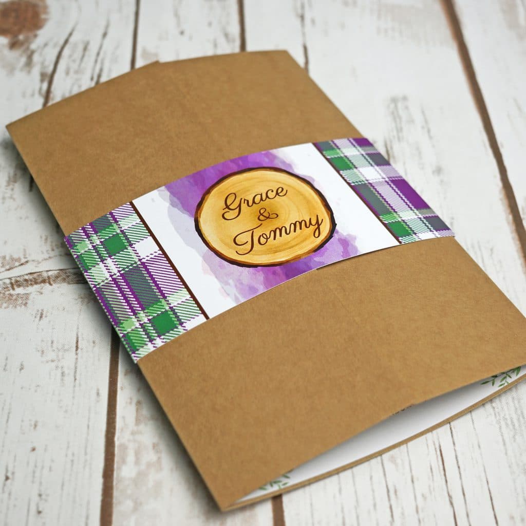 Scottish Rustic Gatefold Wedding Invitations - BlueBird Wedding Stationery