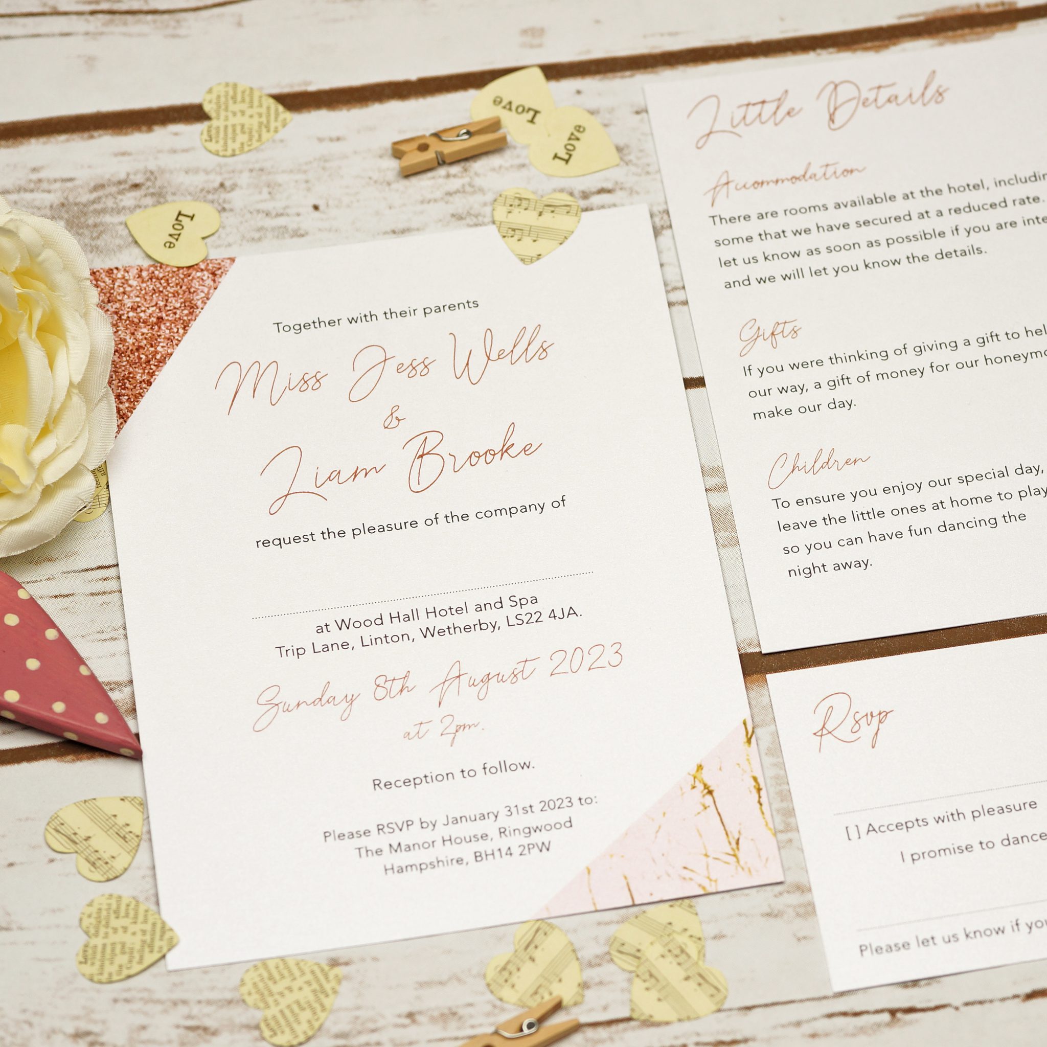 Luxury Geometric Vellum Gatefold Wedding Invitations - BlueBird Wedding ...