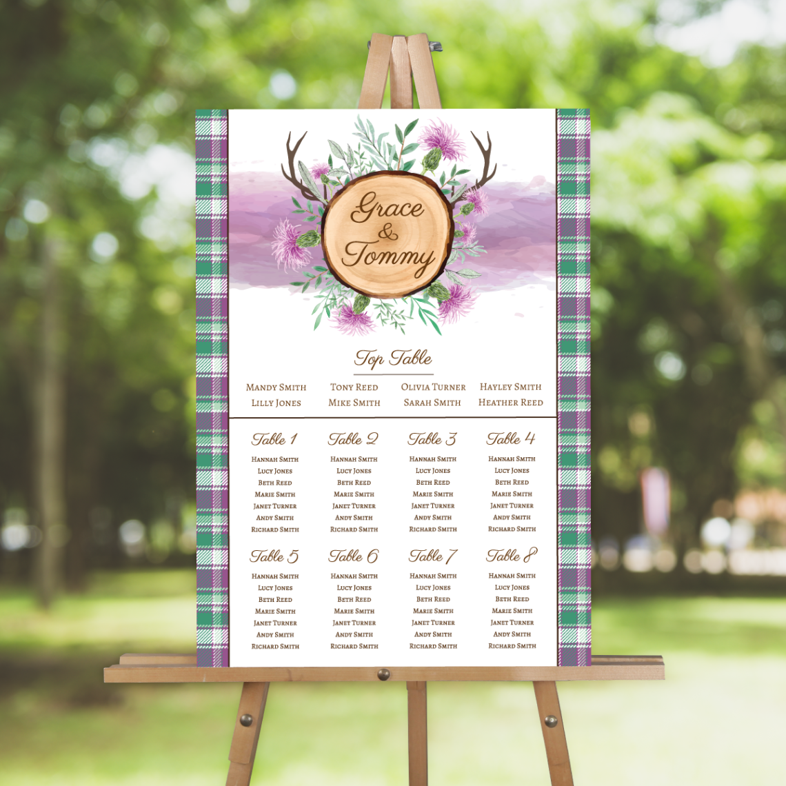 Scottish Welcome Sign - BlueBird Wedding Stationery
