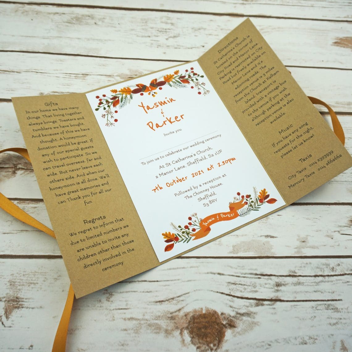 Gatefold Wedding Invitations Template