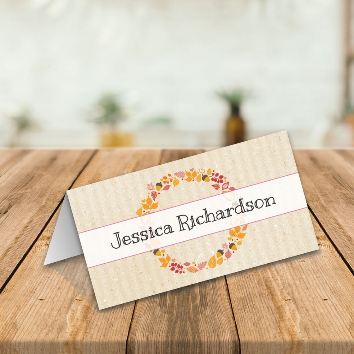 Autumn Love Place Cards - BlueBird Wedding Stationery