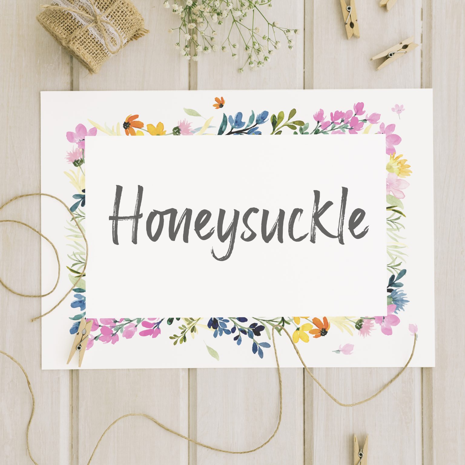Bohemian Wildflower Table Plan - BlueBird Wedding Stationery