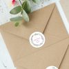Boho Floral Personalised Envelope Seals - BlueBird Wedding Stationery