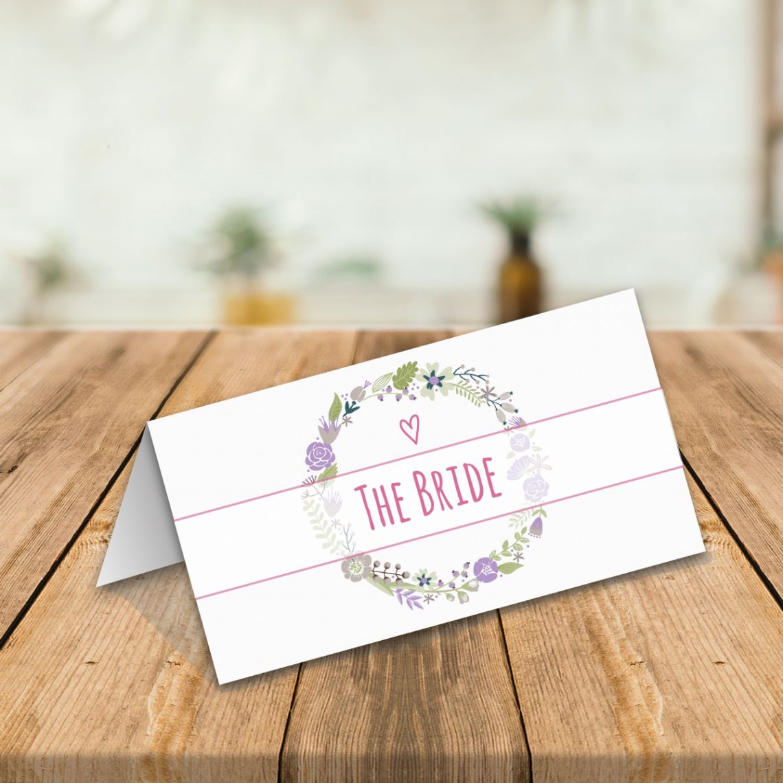 Boho Floral Place Cards - BlueBird Wedding Stationery