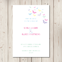 Butterfly Garden Order of Service - BlueBird Wedding Stationery