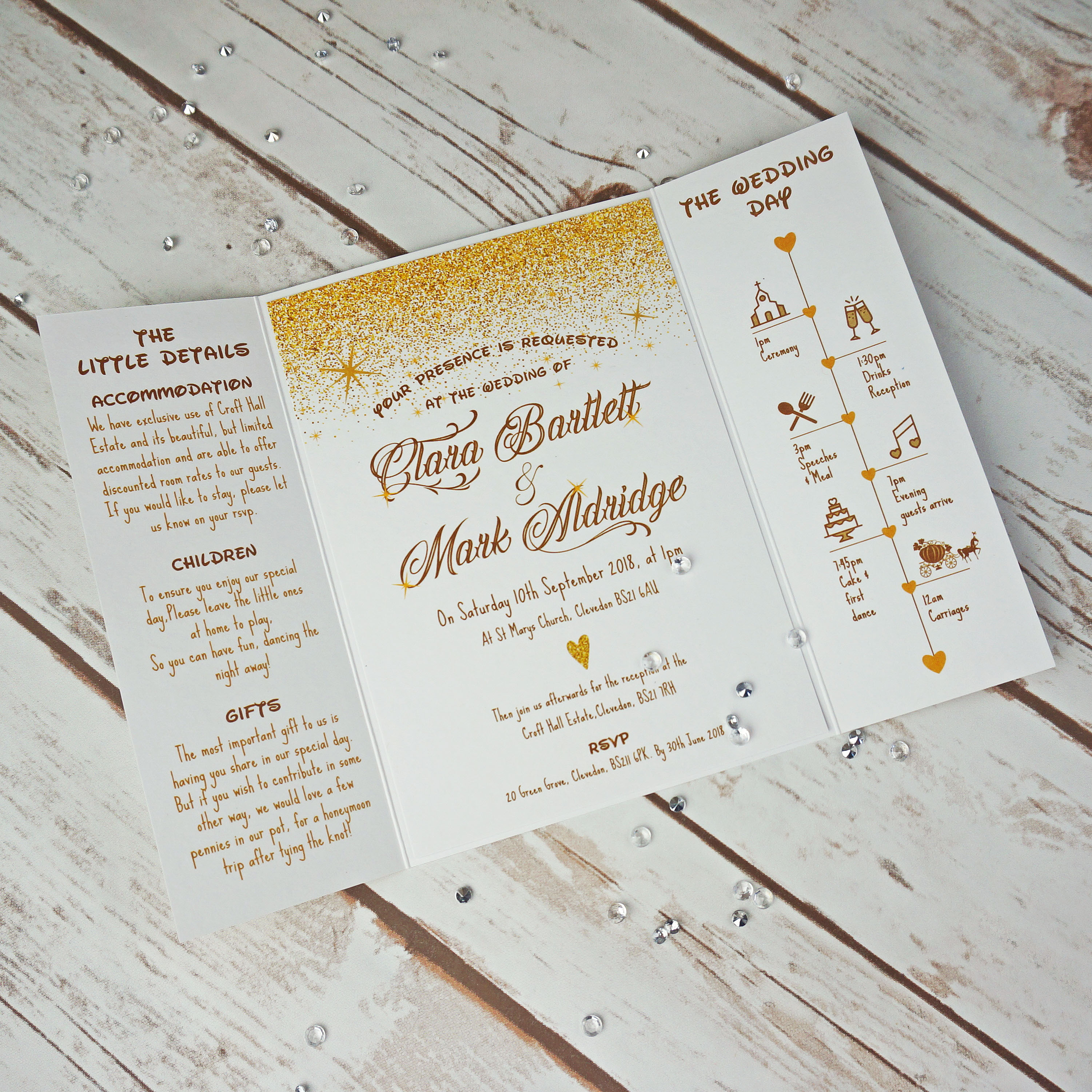 Gatefold Wedding Invitations Template