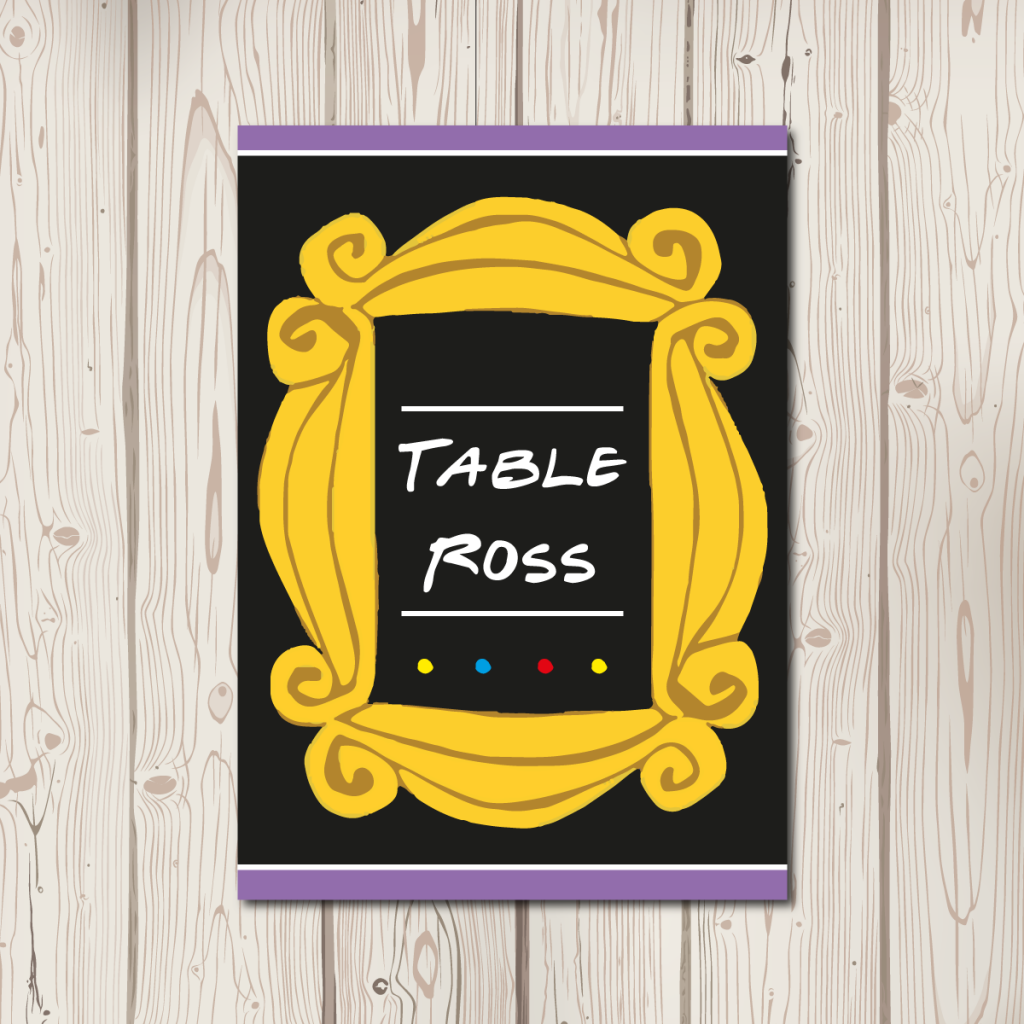 Friends Place Cards - BlueBird Wedding Stationery