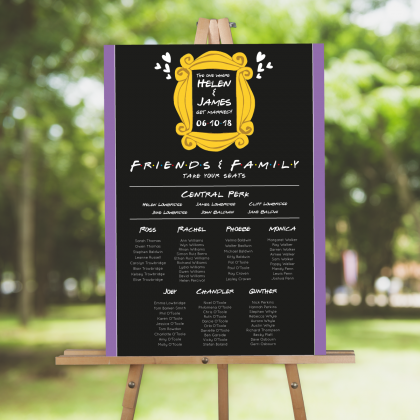 Friends Place Cards - BlueBird Wedding Stationery