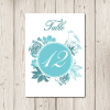Initials Table Numbers - BlueBird Wedding Stationery