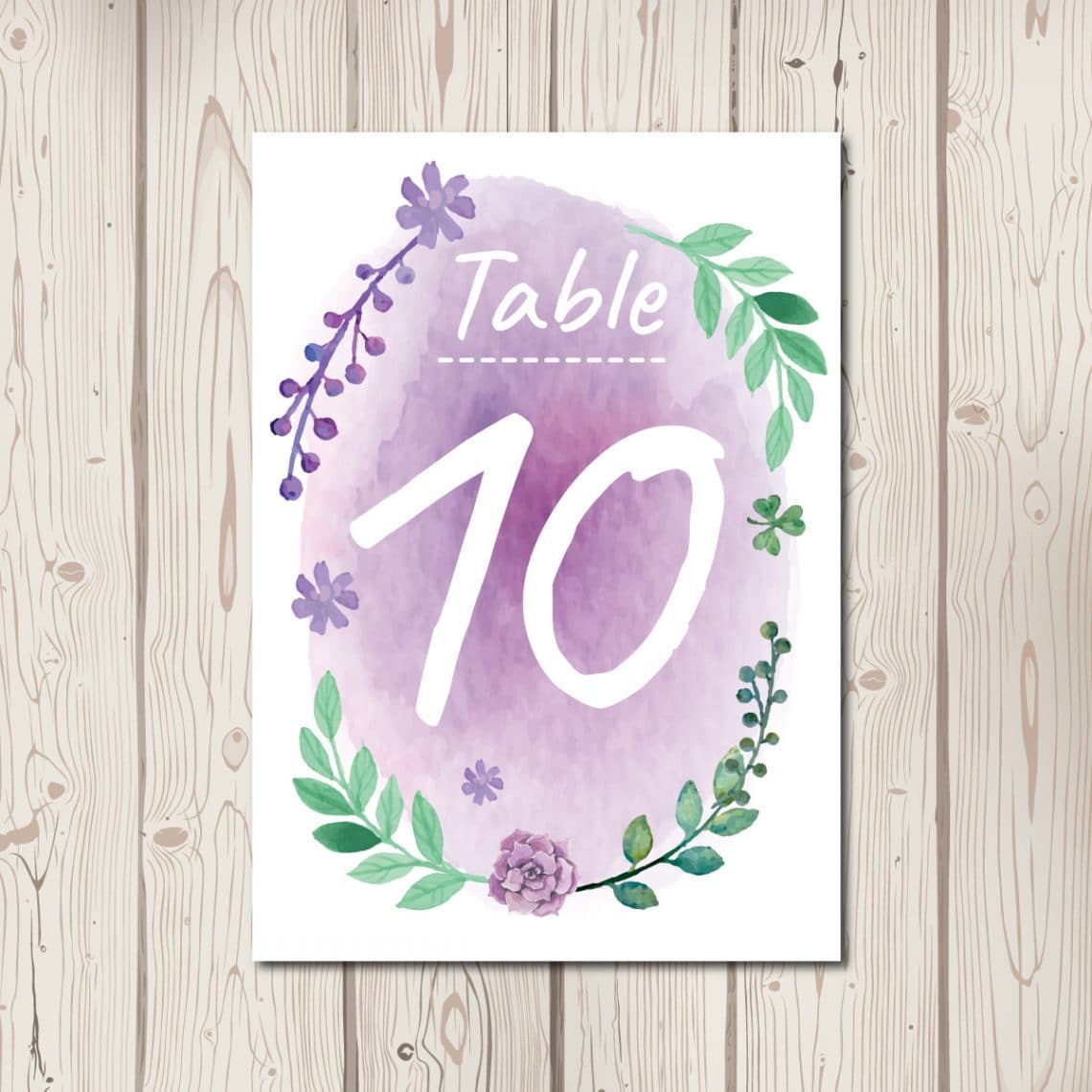 Spring Table Numbers - BlueBird Wedding Stationery