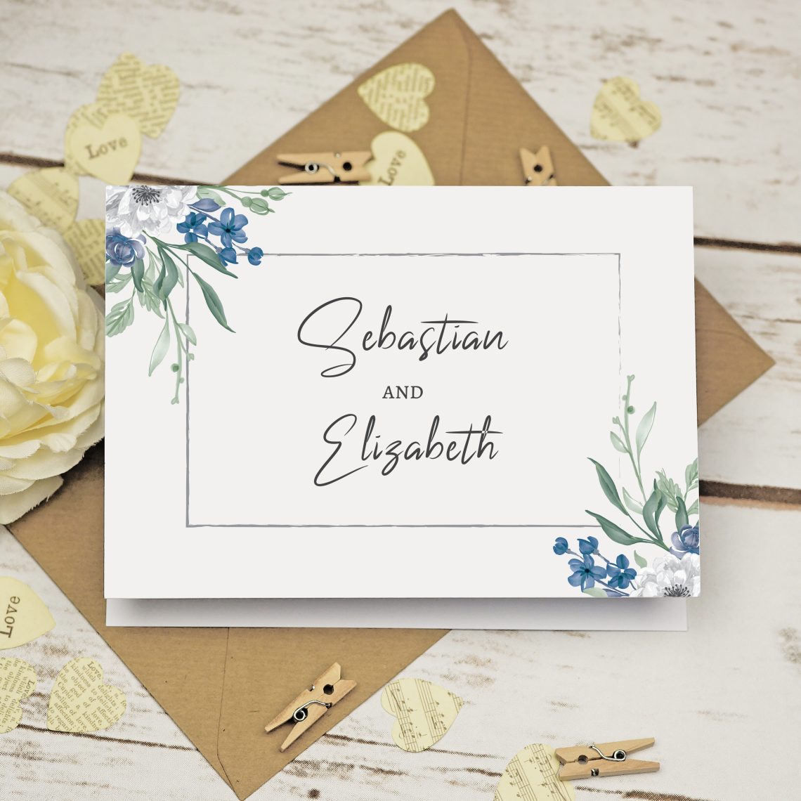 Watercolour Meadow, Floral Concertina Wedding Invitations - BlueBird ...