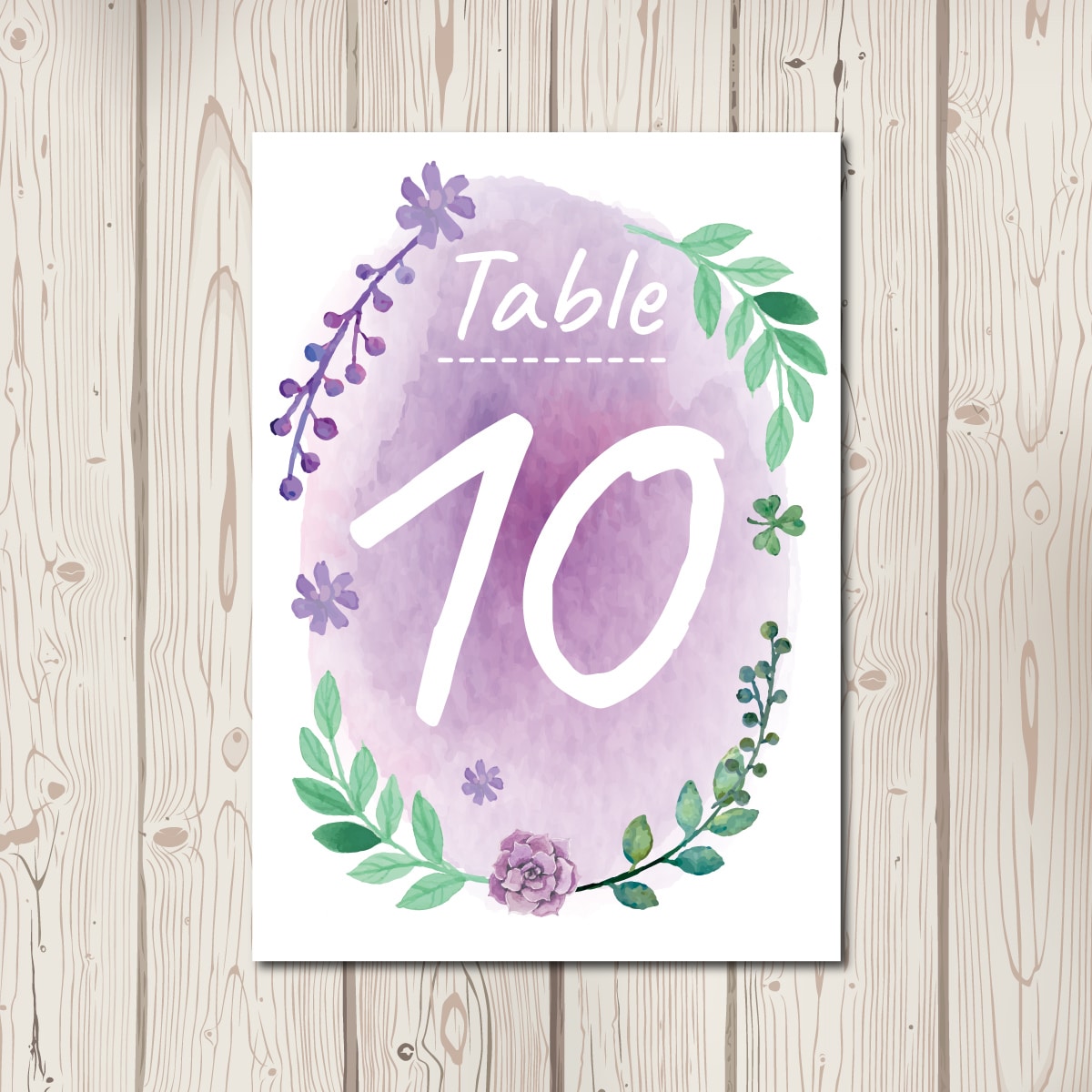Spring Table Numbers - BlueBird Wedding Stationery
